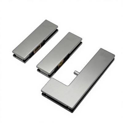 China Modern Stainless Steel Frameless Floor Spring Door Clip for Glass Doors Easy Operation for Hotels and Houses for sale