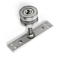 China Modern Design Stainless Steel Hanging Wheel Foldable Door Pulley Sliding Rail for Window Rollers Universal for All Hotels Hotel for sale