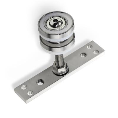 China Modern Design Stainless Steel Hanging Wheel Foldable Door Pulley Sliding Rail for Window Rollers Universal for All Hotels Hotel for sale