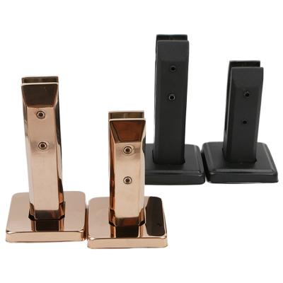 China Modern 304 Stainless Steel Wall-Mounted Tempered Glass Clip for Balcony Swimming Pools Punch-Free Base Railings Staircases 201 for sale