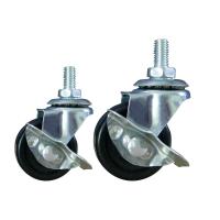 China Factory Direct 1.5inch 2inch Rubber Wheels M80K Industrial Furniture Casters with Brake Silent Screw 20kg Load Capacity for sale