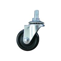 China Factory Direct 1.5inch 2inch Rubber Wheels M80K Industrial Furniture Casters with Brake Silent Screw 20kg Load Capacity for sale