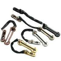 China Modern Black Anti-Theft Chain Lock for Hotels Stainless Steel Anti-Lock Door Bolt Security Furniture Hardware for Living Room for sale