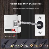 China Modern Hotel Anti-Theft Door Chain Concealed Zinc Alloy Buckle Satin Finish Invisible Style PVC Door Bolt Stainless Steel for sale