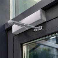 China Modern 150kg Heavy-Duty Concealed Aluminum Alloy Door Closer for Hotel Escape Fire Hydraulic Doors Positioning Door Buffer for sale