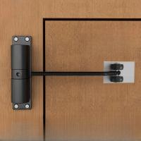 China Modern Design Automatic Rebounder Wooden Door Closer Pneumatic Gas Cylinder Fire Resistance Iron 15-55kg Capacity 180 1 Doors for sale