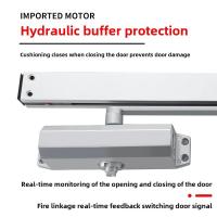 China Power-Off Electromagnetic Door Closer Modern Hotels Strong Magnetic Fireproof Linkage Outer Fire Door Normally Open Air Supply for sale