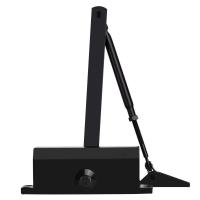 China Modern Automatic Iron Fire Door Hotels Black Outdoor Household Silent Anti-Freeze Aluminium Steel Hydraulic Door Closer for sale