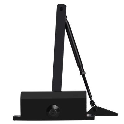 China Modern Automatic Iron Fire Door Hotels Black Outdoor Household Silent Anti-Freeze Aluminium Steel Hydraulic Door Closer for sale