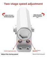 China Heavy Duty Modern Design Hydraulic Buffer Door Closer Fire Door Special Silent Switch 65-85kg 180 Opening 2-Year Warranty for sale