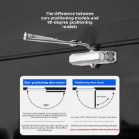China Hydraulic Buffer Aluminum Alloy Automatic Door Closer Dual Speed Xiongfeng XF-25030 2-Year Warranty 180 Opening Angle for sale