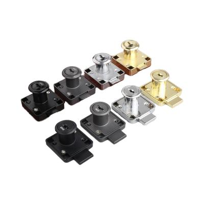 China Modern Durable HT-09.006 Furniture Lock Little Doctor Zinc Alloy Flat Key Tongue 90 Rotation Living Room 27-30mm Thickness for sale