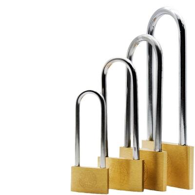 China Modern Designed Earth Copper Lock Cross-Shaped Long Padlock for Dining Outdoor Student Desk School Dormitory Cabinet Living Room for sale