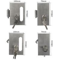 China Xiongfeng Modern 8/10/12mm Frameless Glass Door Lock 304/316 Stainless Steel Tempered Interior Sliding Security Home Office Key for sale