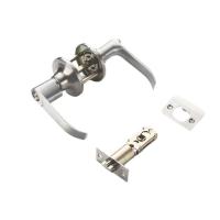 China Modern Design Three-Pole Ball Handle Lock Aluminum Alloy Glass Door for Bathrooms Kitchen Workshop Three-Pillar Plastic Steel for sale