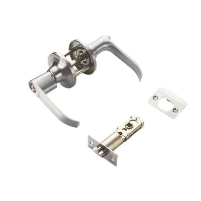 China Modern Design Three-Pole Ball Handle Lock Aluminum Alloy Glass Door for Bathrooms Kitchen Workshop Three-Pillar Plastic Steel for sale