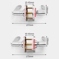 China Modern Design Three-Pole Ball Handle Lock Aluminum Alloy Glass Door for Bathrooms Kitchen Workshop Three-Pillar Plastic Steel for sale