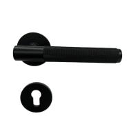 China Modern Durable Hotel Office Indoor Room Door Lock Bedroom Bathroom Left Hand Alumina Black Handle High Texture 3-Year Warranty for sale