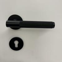 China Modern Durable Hotel Office Indoor Room Door Lock Bedroom Bathroom Left Hand Alumina Black Handle High Texture 3-Year Warranty for sale