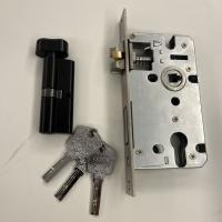 China Modern Durable Hotel Office Indoor Room Door Lock Bedroom Bathroom Left Hand Alumina Black Handle High Texture 3-Year Warranty for sale
