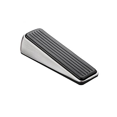 China Modern Zinc Alloy Stainless Steel Door Stopper Windproof Movable Top Door Blocker No-Drill Anti-Collision Limiter for Hotels for sale