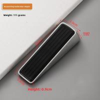 China Modern Zinc Alloy Stainless Steel Door Stopper Windproof Movable Top Door Blocker No-Drill Anti-Collision Limiter for Hotels for sale