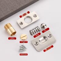 China Modern Adjustable Door Stopper Stainless Steel Top Windproof Positioning Bead Invisible Buckle Spring Wood for Room Living Room for sale