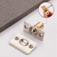 China Modern Adjustable Door Stopper Stainless Steel Top Windproof Positioning Bead Invisible Buckle Spring Wood for Room Living Room for sale