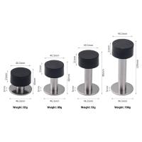 China Modern Anti-Collision Door Plug Durable Silent Door Stopper with New Stainless Steel for Hotel Bathrooms Glass Rubber Door Tops for sale