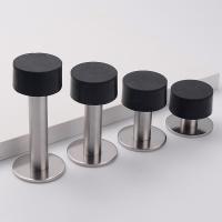 China Modern Anti-Collision Door Plug Durable Silent Door Stopper with New Stainless Steel for Hotel Bathrooms Glass Rubber Door Tops for sale