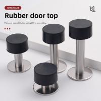 China Modern Anti-Collision Door Plug Durable Silent Door Stopper with New Stainless Steel for Hotel Bathrooms Glass Rubber Door Tops for sale