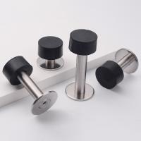 China Modern Anti-Collision Door Plug Durable Silent Door Stopper with New Stainless Steel for Hotel Bathrooms Glass Rubber Door Tops for sale