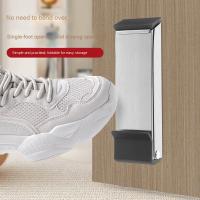 China Modern Stainless Steel Flip Door Stop No-Drill Easy Metal Foot Pedal Screw Windproof Anti-Collision Safety Blocker Durable for sale