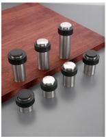 China Modern Durable Rubber Anti-Collision Bumper Stainless Steel Floor-Mounted Door Stopper for Hotels and Households for sale