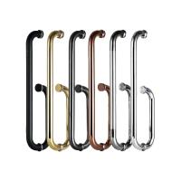 China 304 Stainless Steel Glass Door Handle Modern Design Shower Room and Hotel Bathroom Sliding Door Handle for Window Use for sale