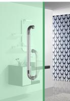 China 304 Stainless Steel Glass Door Handle Modern Design Shower Room and Hotel Bathroom Sliding Door Handle for Window Use for sale