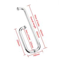 China 304 Stainless Steel Glass Door Handle Modern Design Shower Room and Hotel Bathroom Sliding Door Handle for Window Use for sale