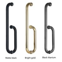 China 304 Stainless Steel Glass Door Handle Modern Design Shower Room and Hotel Bathroom Sliding Door Handle for Window Use for sale