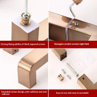 China Large Modern Frameless Shower Room Wooden Door Handle Square Stainless Steel Tube Rose Black Titanium Glass Door Hotel Bathroom for sale