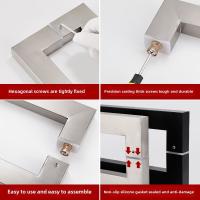 China Modern Large Square Stainless Steel Tube Fingerprint-Free Glass Door Handle in Black Titanium Gold for Villas and Hotels for sale