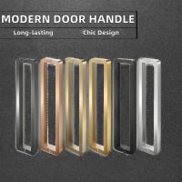 China Large Modern Frameless Office Building Rose Black Titanium Glass Door Square Stainless Steel Tube Wooden Door Handle Durable for sale