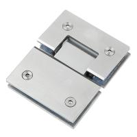 China Modern Satin Stainless Steel 90/180 Degree Door Hinge Bathroom Clip Hinge for Frameless Shower Glass for Hotels for sale