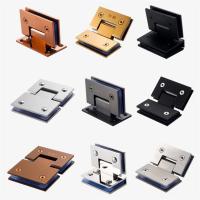 China Customizable Heavy-Duty Brass Stainless Steel Glass Shower Hinge Soft Close Wall Mount Bathroom Door Pivot Window Modern Design for sale