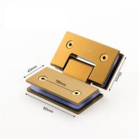 China Customizable Heavy-Duty Brass Stainless Steel Glass Shower Hinge Soft Close Wall Mount Bathroom Door Pivot Window Modern Design for sale
