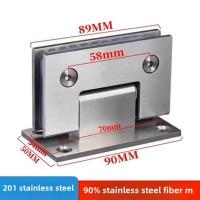 China Modern Eco-friendly Stainless Steel 90 Degree Swing Hinge Lotus Leaf Frameless Glass Door Clip Wall Shower Room Accessories for sale