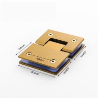 China 180 Degree Wall-to-Glass Chrome Soft Close Stainless Steel 4mm Thickness 4 Holes Easy Installation Modern Shower Door Hinges for sale