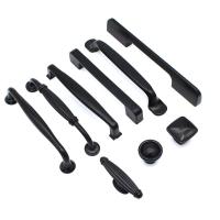 China Modern Simple European American Style Alloy Cabinet Door Handle Black Single Hole Drawer Knob Kitchen Bedroom Hotel Small for sale