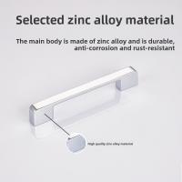 China Modern Classic Design Aluminum Alloy Black Door Knob Adjustable Cabinet Handle 96mm 128mm Living Room Bedroom Furniture Handles for sale