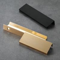 China Nordic Style Modern Extra Long Concealed Invisible Wardrobe Door Handle White Gray Aluminum Alloy Durable Living Room No for sale