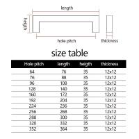 China Modern Black Stainless Steel Durable 85mm Square Cabinet Door Knob Handle U-Shaped Extension for Kitchen Hotel Living Room for sale